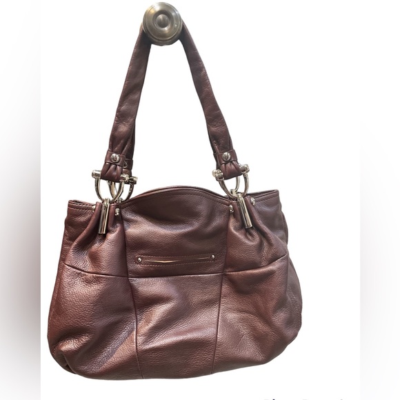 b. makowsky | Bags | Nwt B Makowsky Camille Shopper Bag In Brandy ...